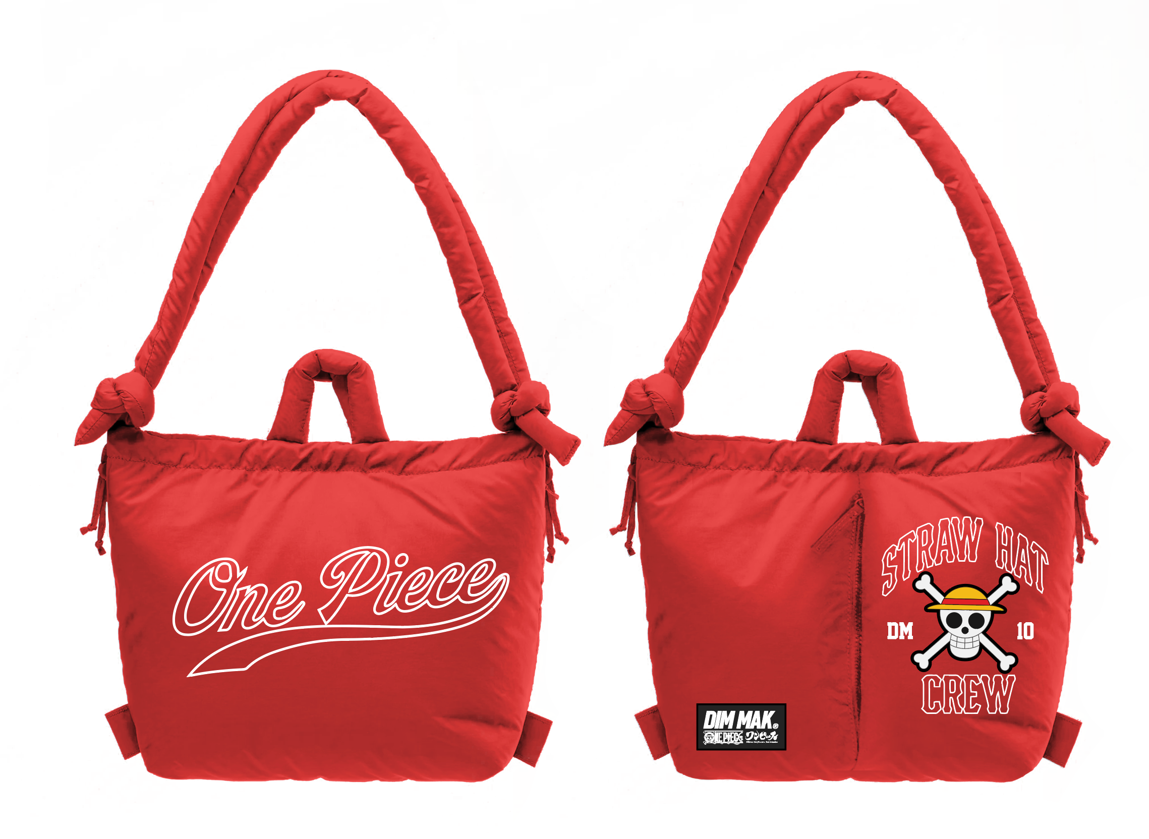 Dim Mak x One Piece - Straw Hat Crew Puffer Tote - Red – DIM MAK COLLECTION